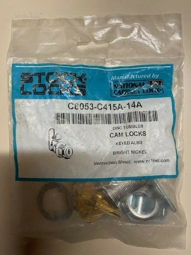 Stock Locks C8053-C415A-14A Standard Keyed Cam Lock, Keyed Alike | eBay