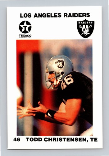 Todd Christensen 1988 Los Angeles Raiders Police #8 GEM MINT | eBay