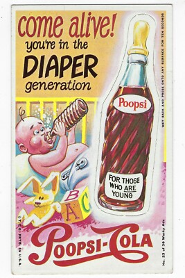 1969 Topps Wacky Ads #23 POOPSI-COLA long perf vg+ | eBay