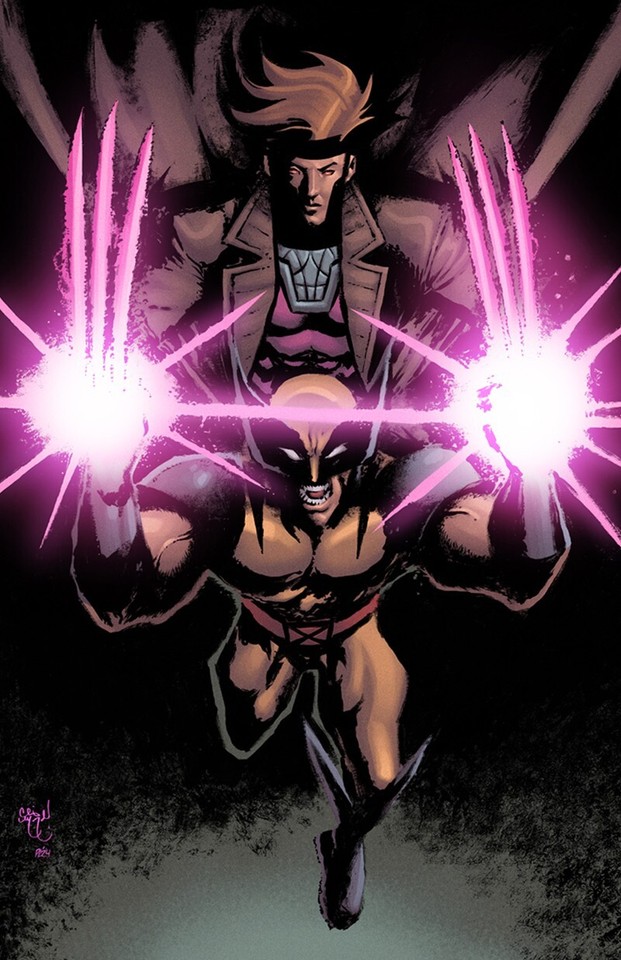 GAMBIT WOLVERINE X-MEN '97 MARVEL COMICS 11x17 Print Signed McJunkin ...