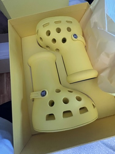 MSCHF X Crocs Big Yellow Boots US9 | eBay