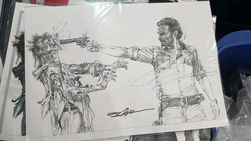 NEAL ADAMS SIGNED rare ANDREW LINCOLN print art PENCILS And Color Print ...