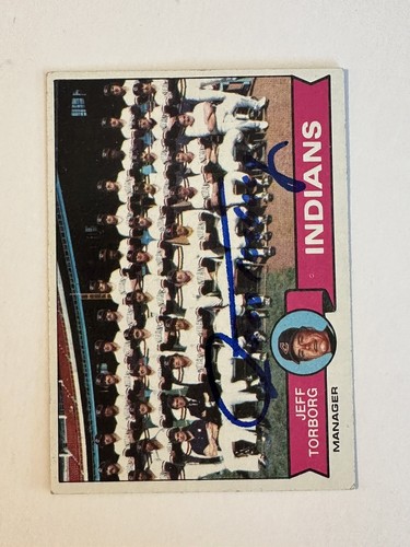 Indians Team Checklist Jeff Torborg Signed 1979 Topps Baseball Card #96 ...