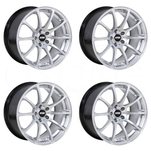 19x8.5/19x9.5 VMR V701 5x112 45/45 Hyper Silver Wheels Rims Set(4) 57.1 ...