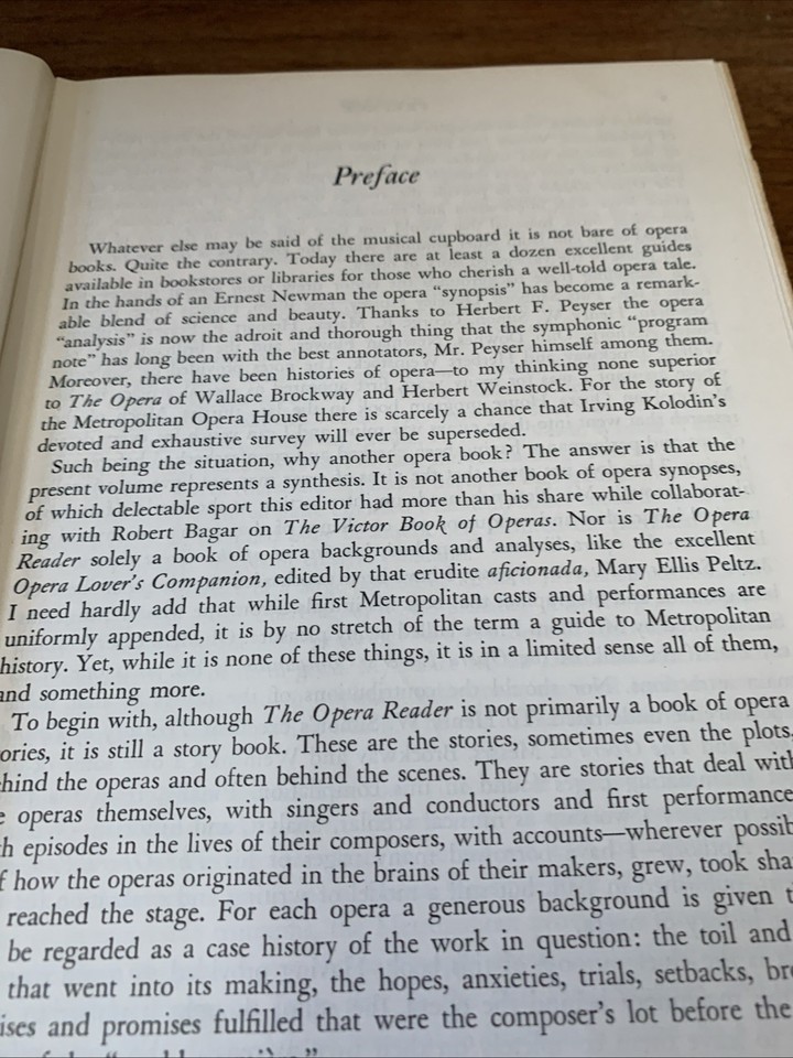 Vintage Opera Reader By Louis Biancolli Gossip & Dunlop 1953 Hardback ...