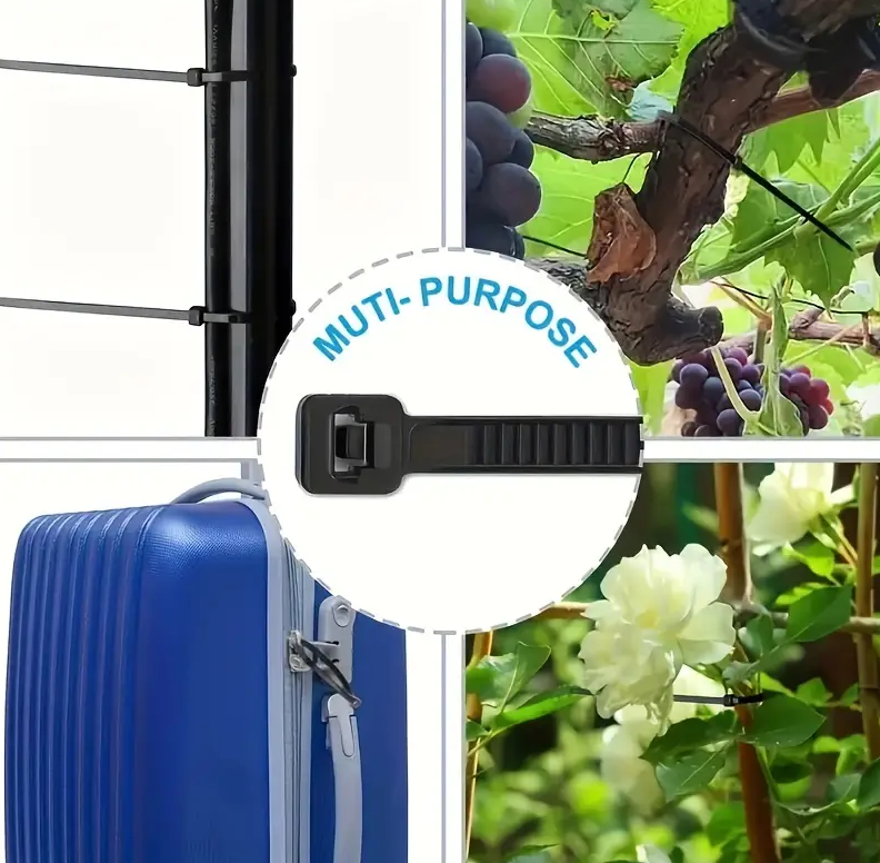 20 - 200 Zip Ties 8" Inch Black Cable Wire Tie Clasps Nylon Self ...