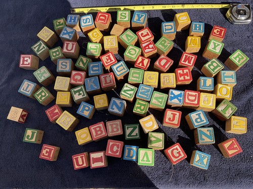 87 Vintage Wood Block Letters | eBay