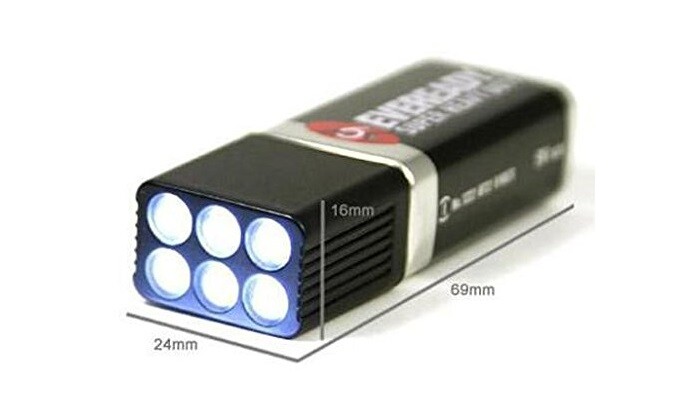 Pack of 3 LED Handheld Mini Flashlight 9 Volt Bright Torch ...