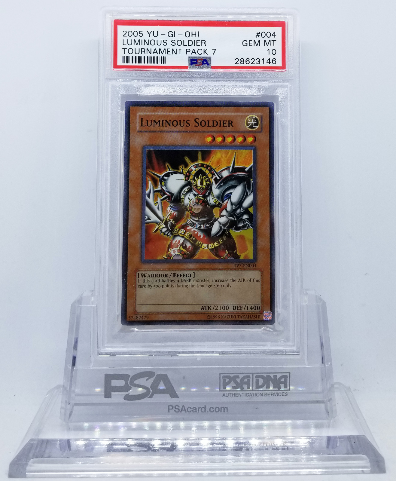 YUGIOH TP7-EN004 LUMINOUS SOLDIER SUPER RARE HOLO PSA 10 GEM MINT ...
