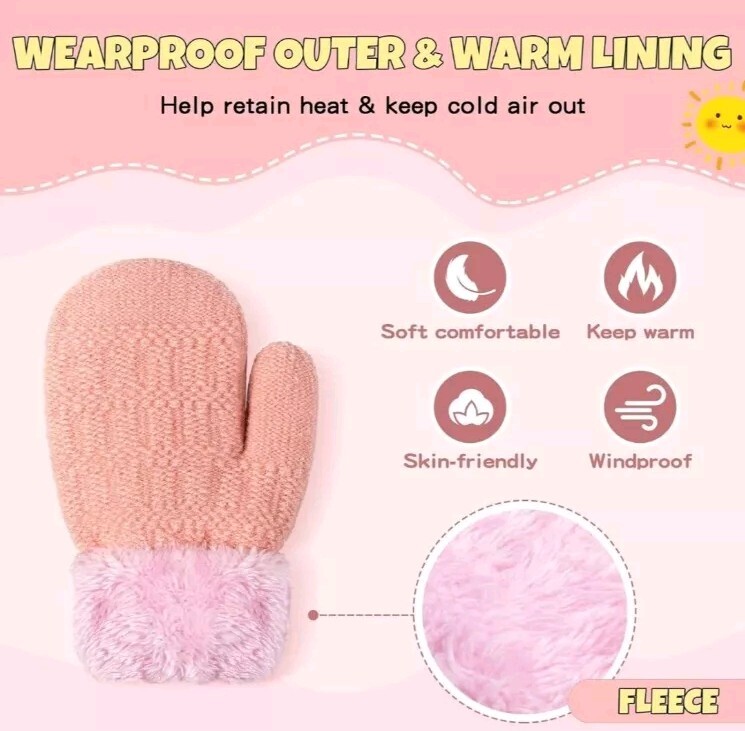 Alepo Winter Mittens Gloves 2 pack for Boys/Girls warm lined | eBay