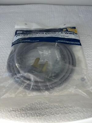 GE 6' 30A 240v 3-Wire Dryer Cord WX09X10004 **NEW** In Package Power ...