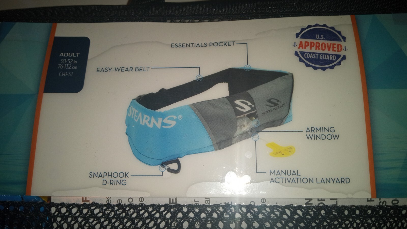 Stearns 2000036669 0340 16-gram Manual Inflatable Belt Pack Blue for ...