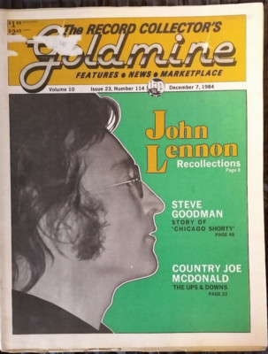 Goldmine Magazine December 7, 1984 - John Lennon Vol. 10 Issue 23 ...