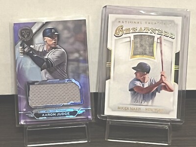 AARON JUDGE CARD ROGER MARIS Authentic JERSEYS Both NUMBERED …SUPER ...