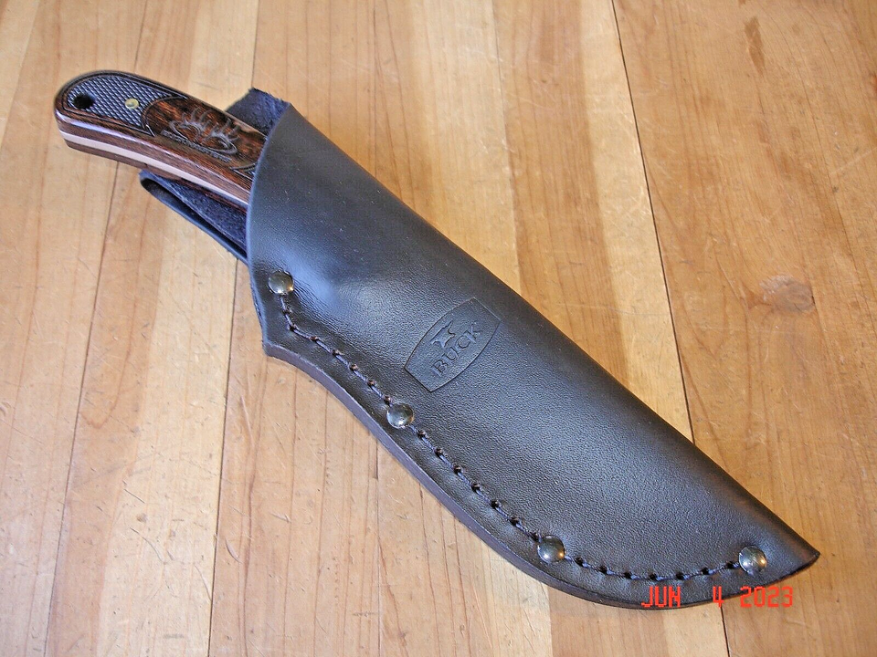 NIB BUCK KNIFE 113 BUCKMASTER SKINNER ROSEWOOD HANDLE 420HC BLADE ...