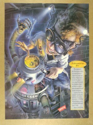 1990 Levi's Jeans 'Wild Creature' kid scientist robot art vintage print ...