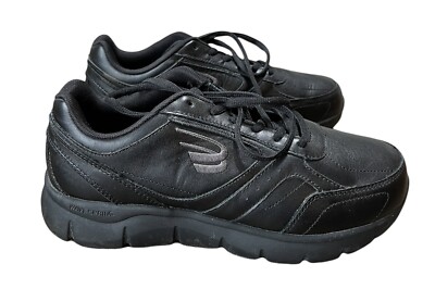 SPIRA WAVEWALKER WALKING SHOES WOMENS SZ 8 4E 8-4E BLACK LEATHER SLIP ...