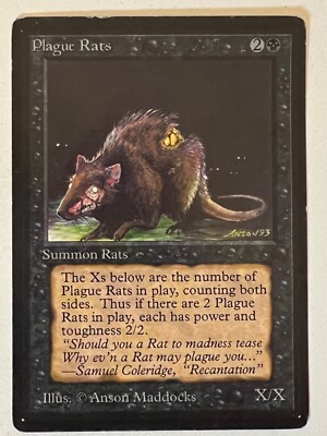 Magic the Gathering MTG Beta Plague Rats MP+ (Beta Bob) | eBay