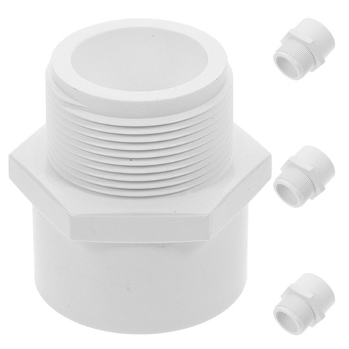 4pcs 1-1/2 Inch Male Thread Pvc Pipe Coupling Adapter White, High ...