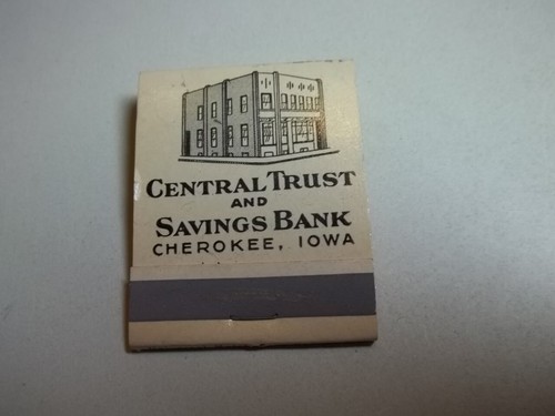 Matchbook Full Central Trust & Savings Bank Cherokee IA #239 | eBay