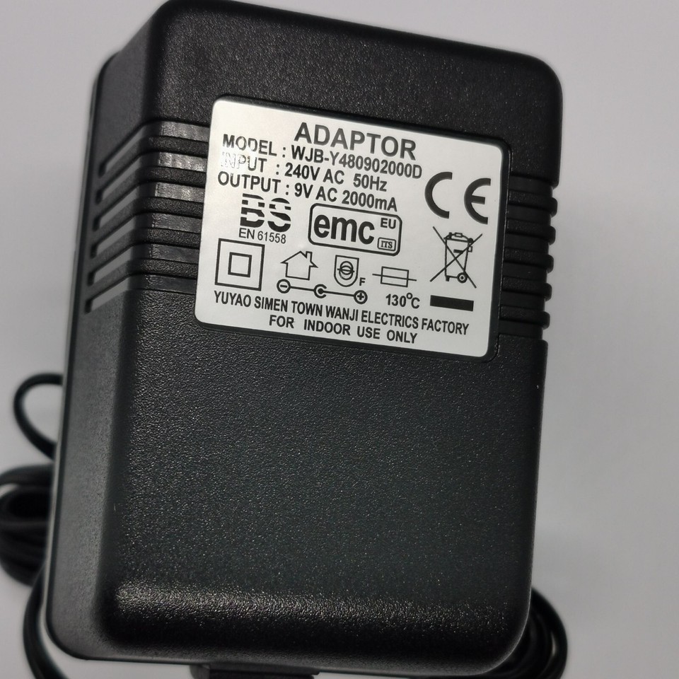 DIGITECH PS0913B POWER SUPPLY REPLACEMENT ADAPTER UK 9V AC/AC 1300mA ...