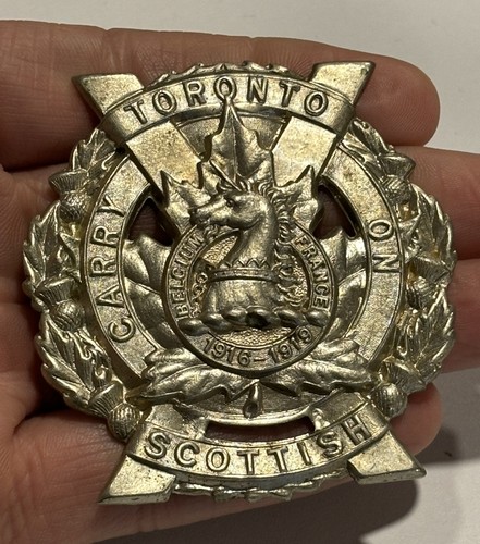 Vintage Toronto Scottish Regiment Canadian Army Infantry Regiment Badge ...