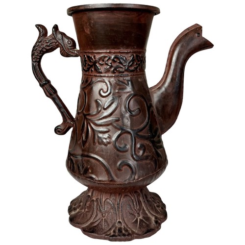 Copperish Rusty Heavy Metal Kettle Atrium Pot Mediterranean Vintage ...