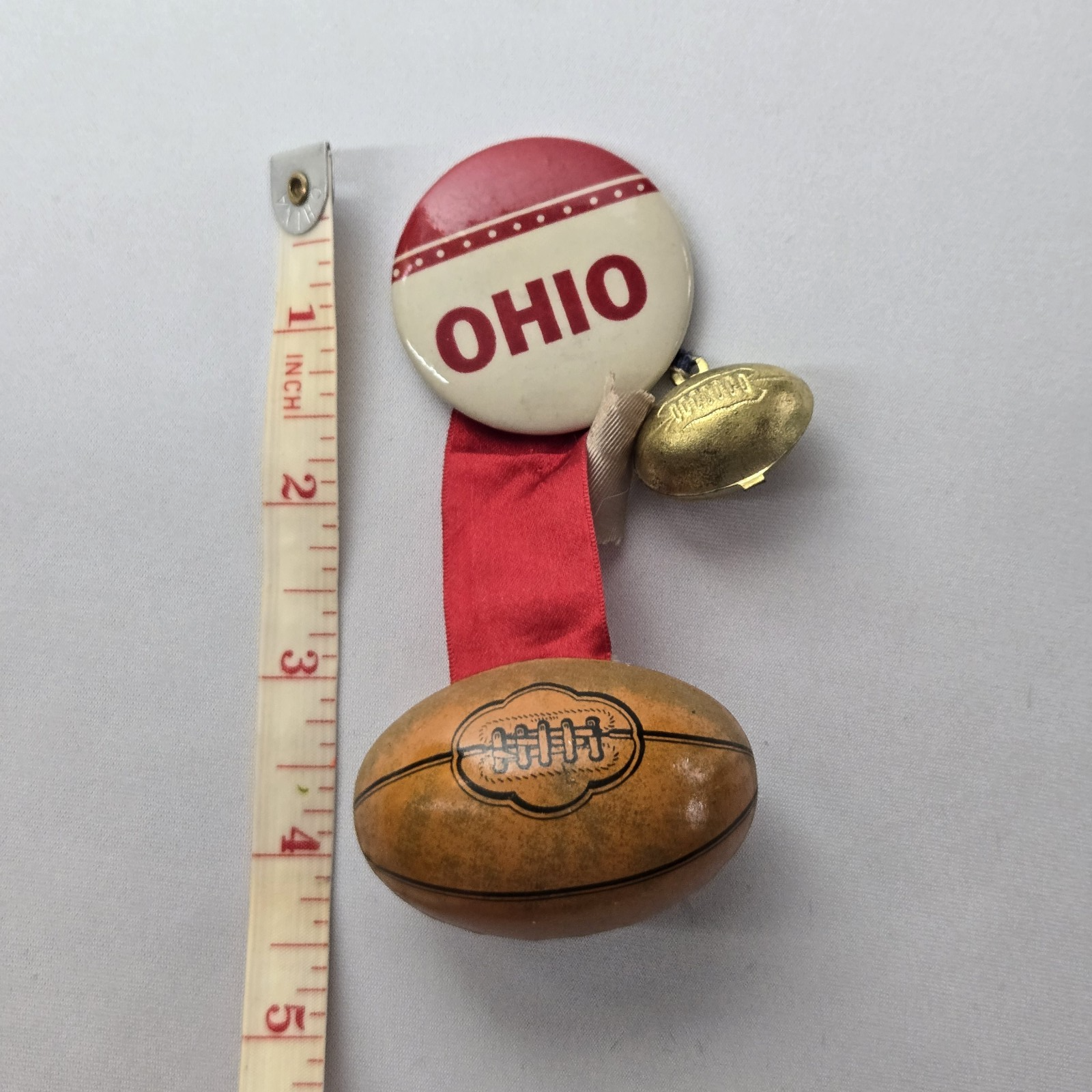 Ohio State Buckeyes Vintage Tin Melon Football Pinback Button 1930s-40s ...
