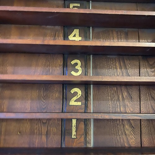 Antique ca. 1917 Brunswick-Balke-Collender BILLIARD WALL RACK w/Balls ...