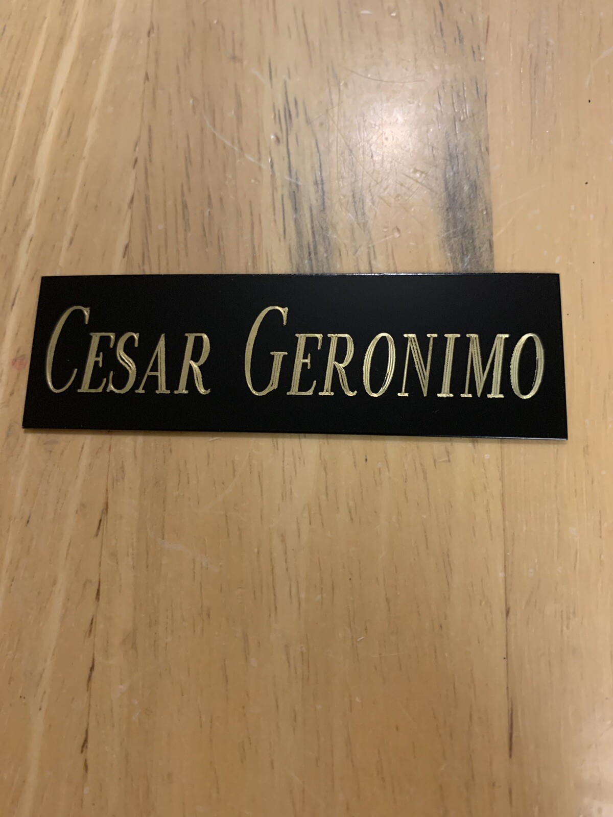 Cesar Geronimo NAMEPLATE FOR AUTOGRAPH BAT-BASEBALL-JERSEY-PHOTO 1”x3 ...