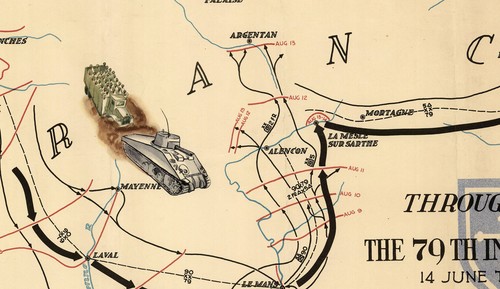 Set of 4 - 79th Infantry Division - WW2 WWII Poster - World War 2 Map ...