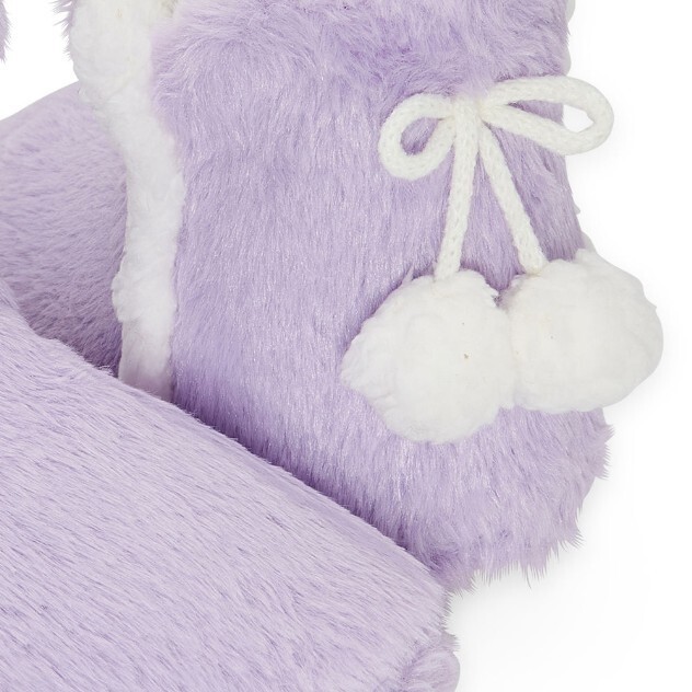 Girls’ Thereabouts Purple Faux Fur Bootie Slippers Size S/M (11-1) NEW ...