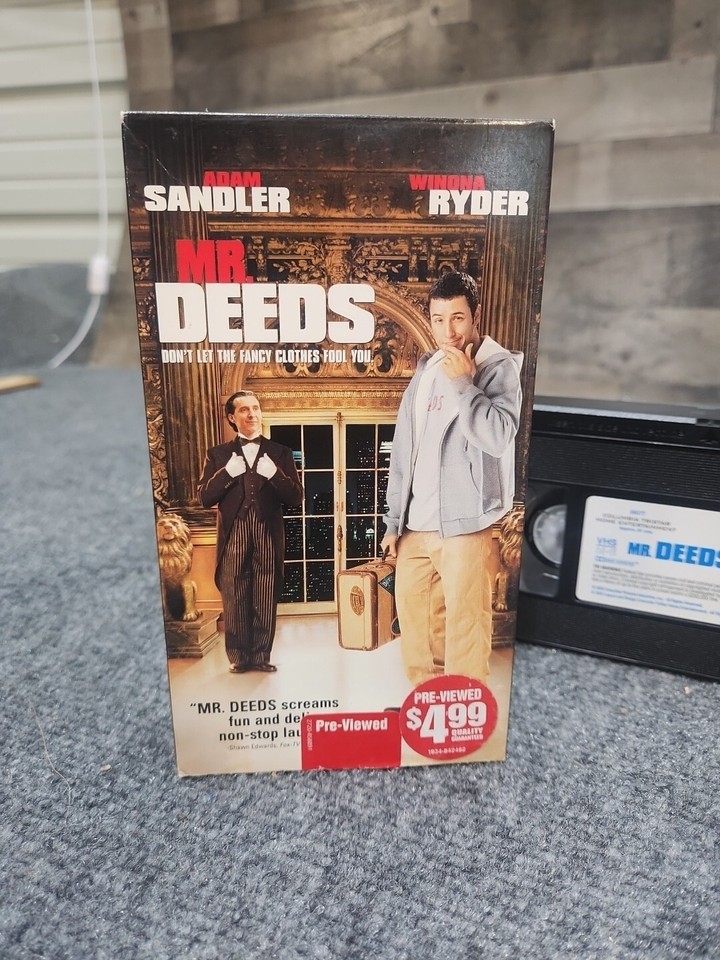 Mr. Deeds (VHS, 2002) Adam Sandler John Tutoro VTG Video Tape ...
