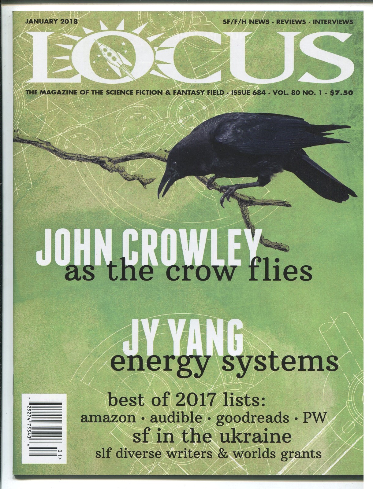 LOCUS SCIENCE FICTION MAGAIZINE #684 - AS THE CROW FLIES COVER ...