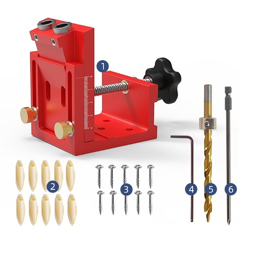 Dowel Jig Kit Woodworking Dowel Jig Kit Handheld Drill Guide Bit ...