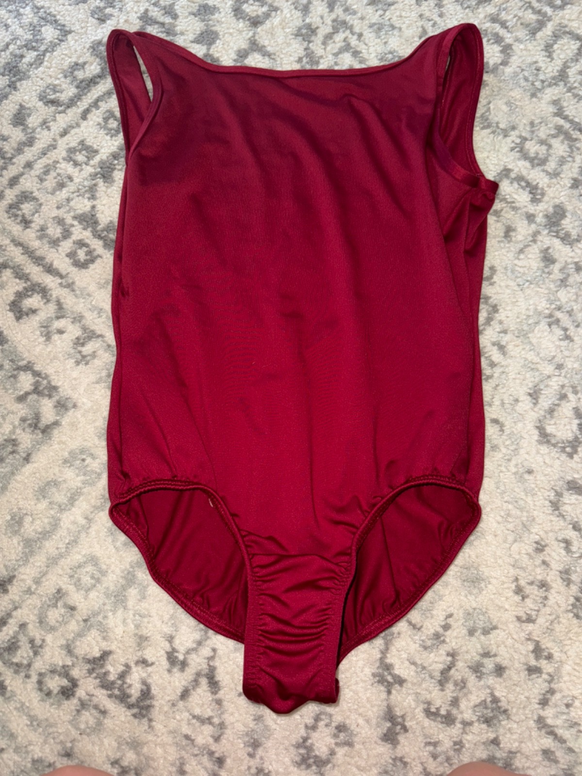 Natalie Red Dance Leotard with Low Back - Gem