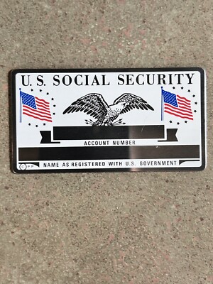 USA SOCIAL SECURITY CARD METAL HQ REAL ID CARDS multiple styles ...