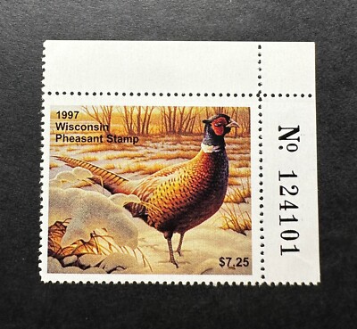 WTDstamps - 1997 WISCONSIN - State Pheasant Hunting Stamp - MNH | eBay