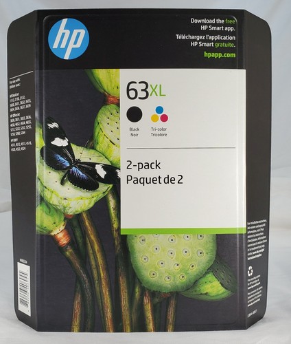 Genuine HP 63XL 2-Pack Ink Cartridge - Black & Tri-color - Expires ...
