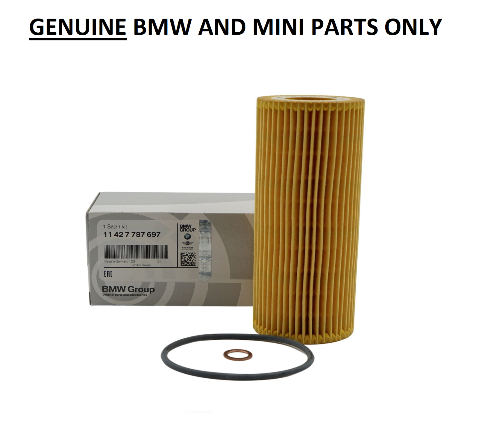 GENUINE BMW Oil Filter Element Set 11427787697. 1 3 5 7 Series X3, E90 ...
