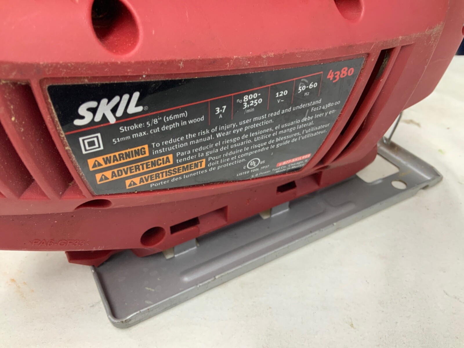 SKIL 4380 Variable Speed 3.7amp Corded Jigsaw Power Tool for sale ...