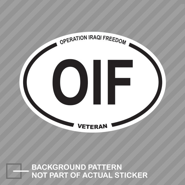Operation Iraqi Freedom OIF Oval Sticker Decal Vinyl army usmc usaf | eBay