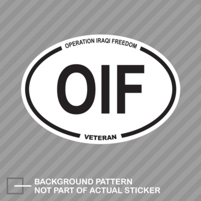 Operation Iraqi Freedom OIF Oval Sticker Decal Vinyl army usmc usaf | eBay