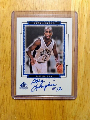 1999 Upper Deck SP Top Prospects Vital Signs Gary Lumpkin #GL Auto ...