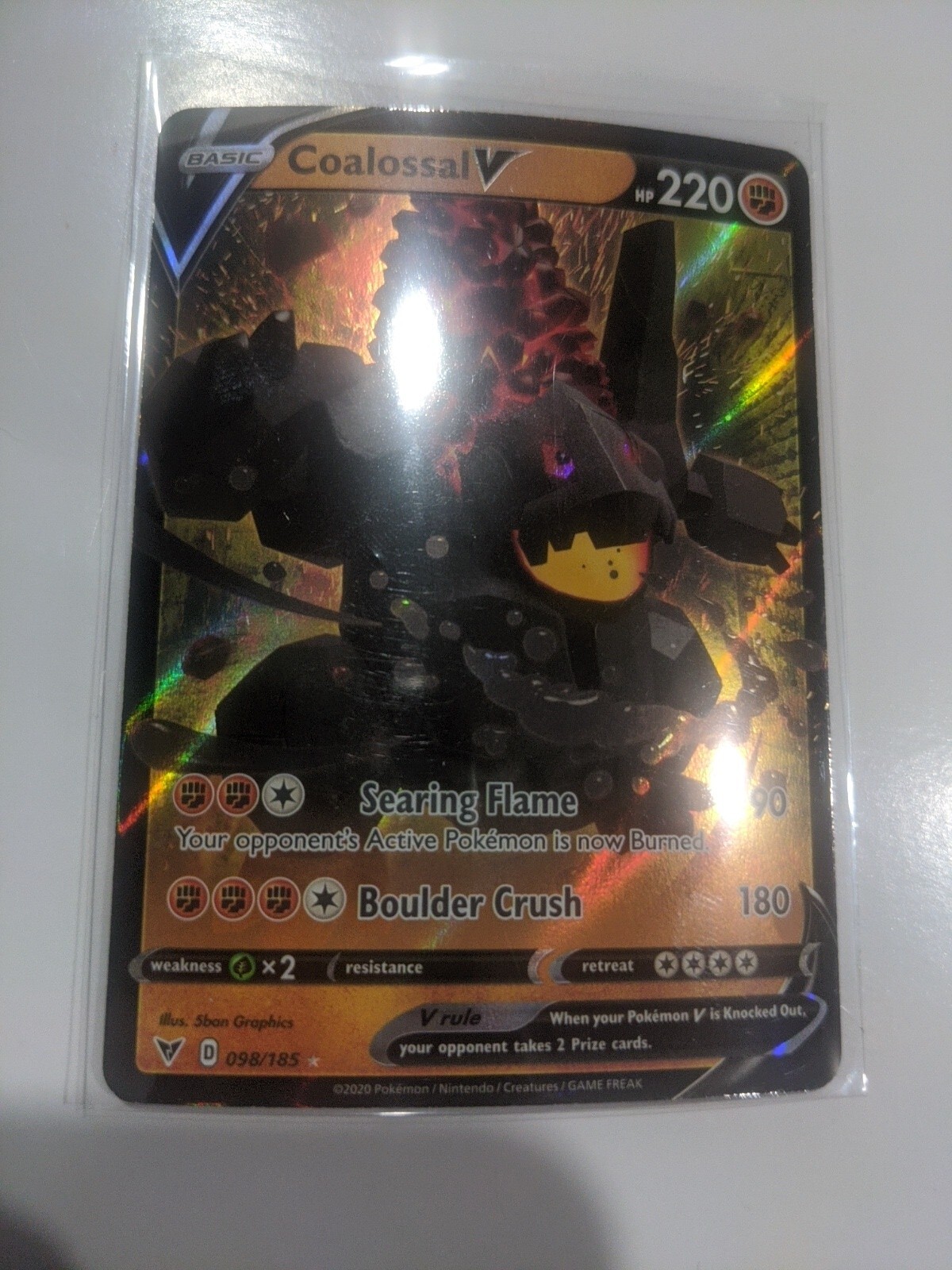 Pokémon TCG Coalossal V Vivid Voltage 098/185 Regular Ultra Rare | eBay