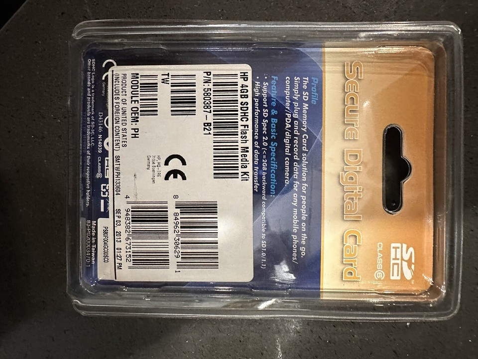 HP 580387-B21 4GB Secure Digital High Capacity (SDHC) 1 Memory Card | eBay