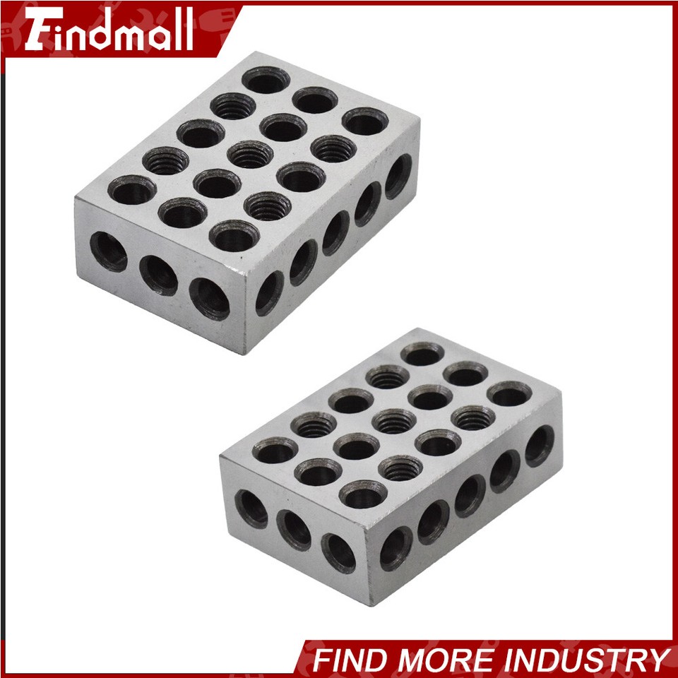 1 Matched Pair Ultra Precision 1-2-3 Blocks 23 Holes .0001" Machinist ...