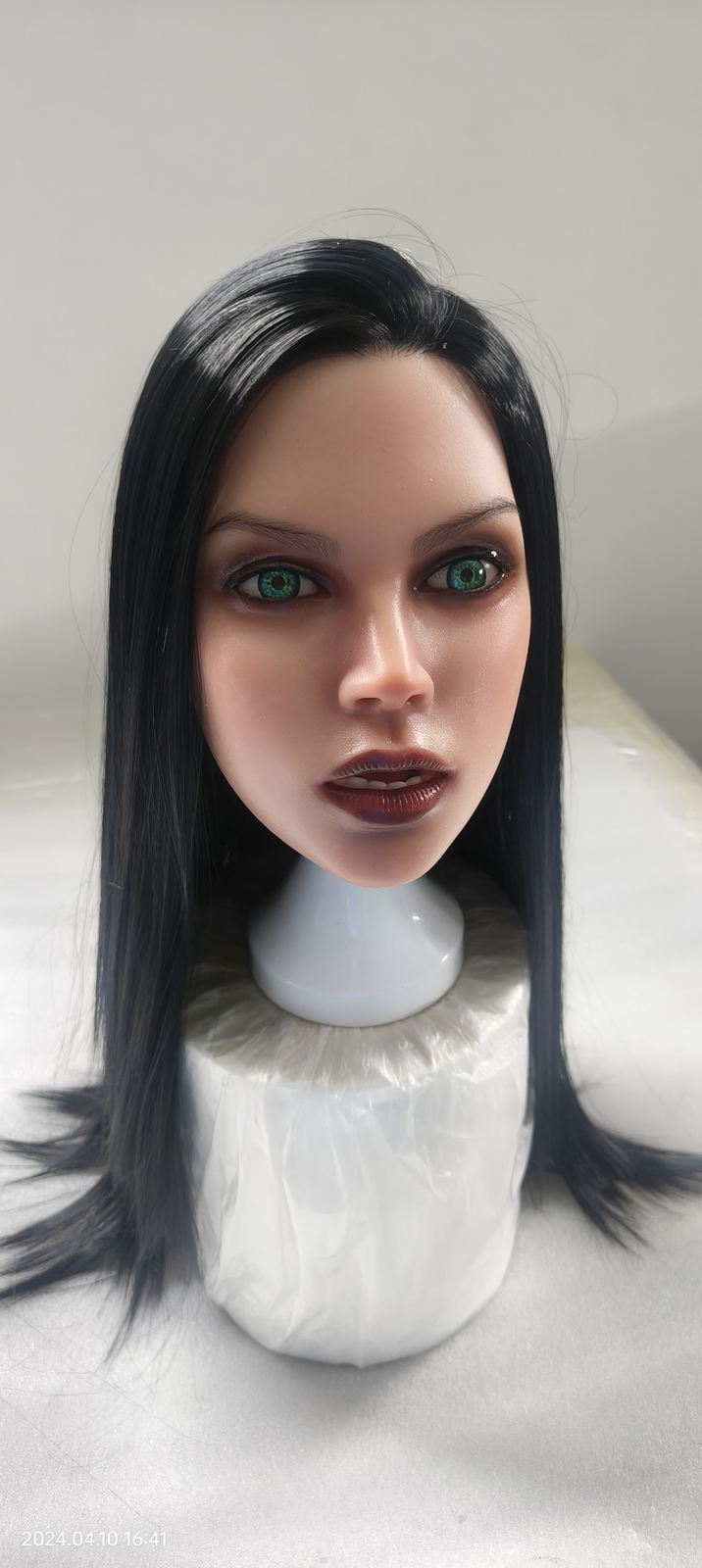 Real Oral Sex Doll Head Movable Jaw Silicone Implanted Hair Masturbator ...