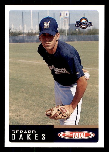2002 Topps Total #43 Gerard Oakes Milwaukee Brewers RC | eBay