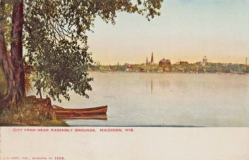 MADISON WISCONSIN~CITY FROM NEAR ASSEMBLY GROUNDS~KROPP #1358 1900s ...